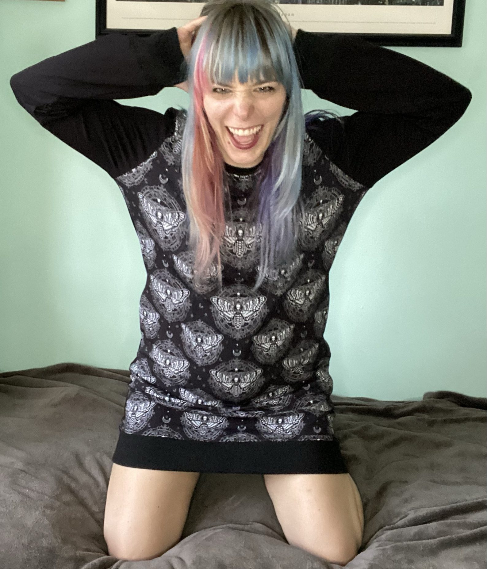 Death Head Moth Sweater Dress – That’s Sew Becky